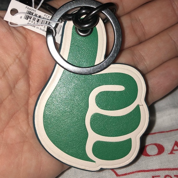 Coach | Accessories | Coach Thumbs Up Keychainbag Charm Nwt | Poshmark